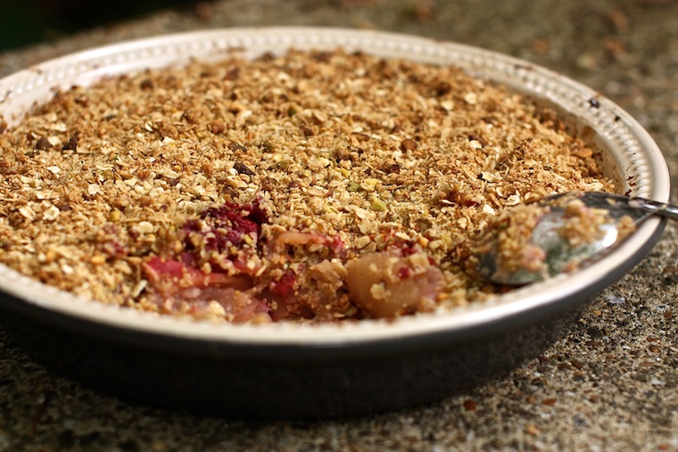 Apple Raspberry and Pistachio Crumble Recipe | Wild for food