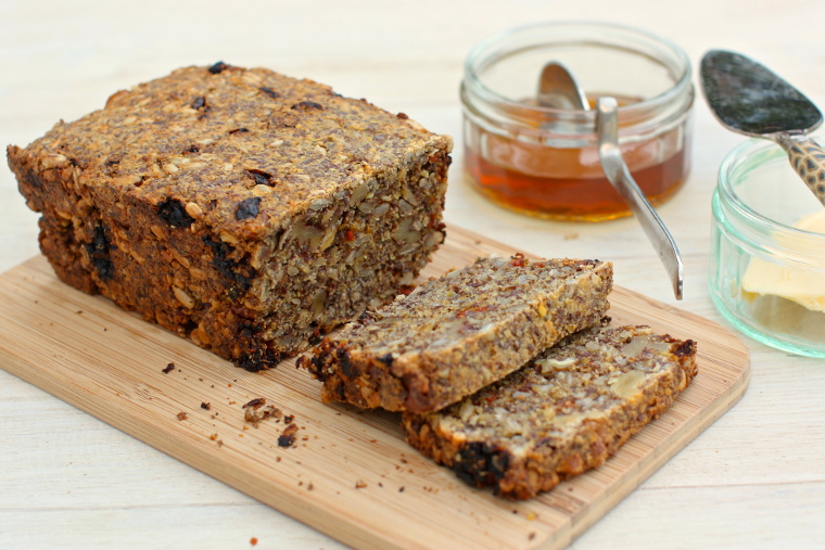 Seed-packed Loaf with Walnuts and Goji Berries (gf, vegan) | Wild for food